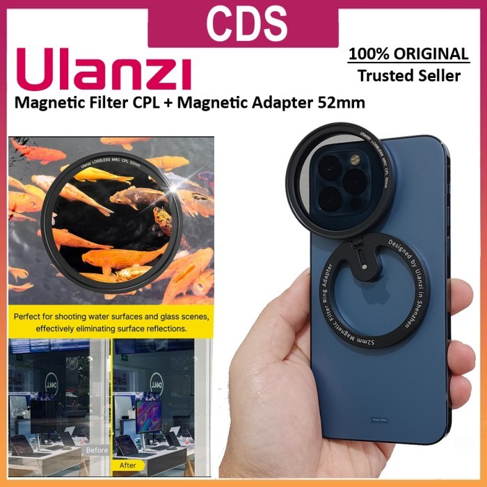 Jual Ulanzi Magnetic filter Smartphone Adapter + Magnetic CPL 52mm Nano ...