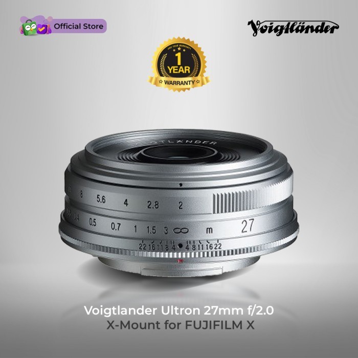 Jual Voigtlander Lens 27mm f2.0 X-Mount Ultron for Fujifilm X | Shopee ...