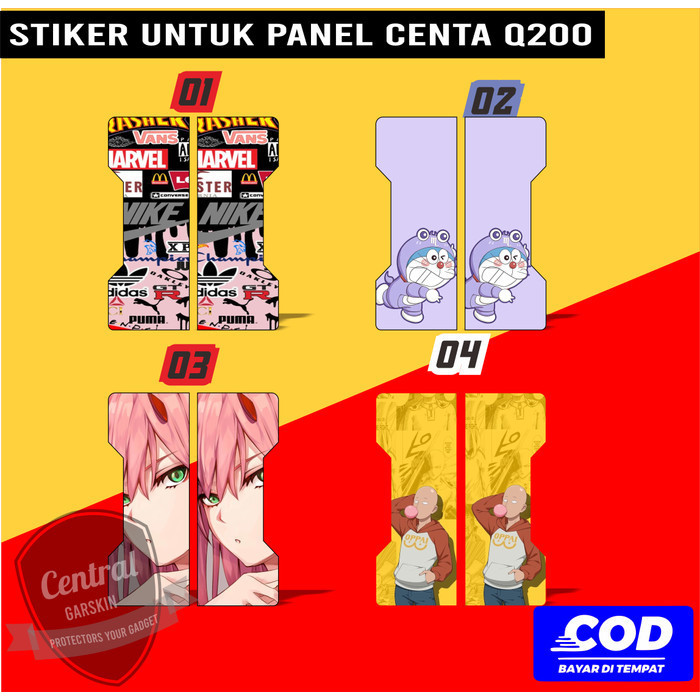 Jual *2Piece* Panel Centa Q200 Stiker Centaurus 01 Garskin Casing ...