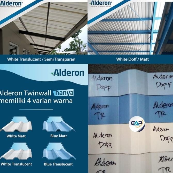 Jual Atap Alderon uPVC Twinwall Double Layer Lebar 860 Asli Doff ...