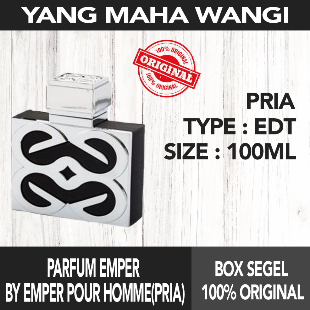 Jual PARFUM ORIGINAL EMPER BY EMPER FOR MEN 100ML (BOX SEGEL) | Shopee ...