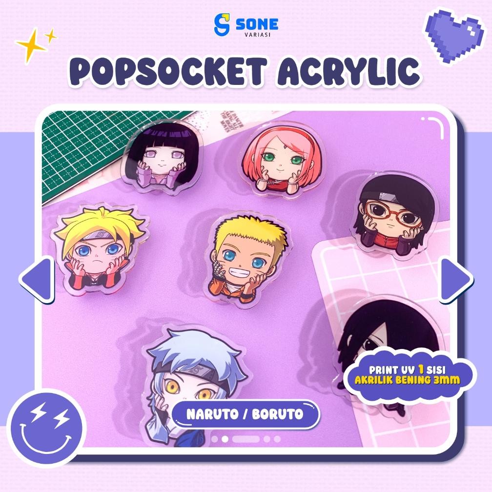 Jual Gh-45 Popsocket Naruto Boruto / Griptok / Aksesoris Hp Anime ...