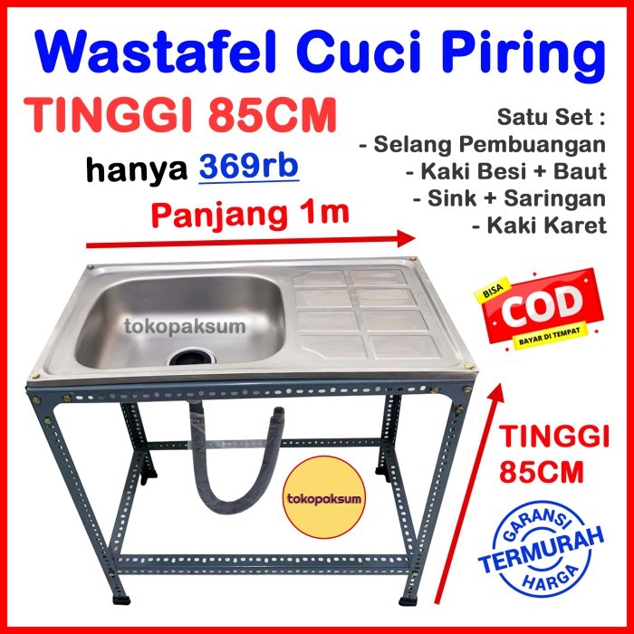 Jual WASTAFEL CUCI PIRING PORTABLE BAK CUCI PIRING STAINLESS KITCHEN ...