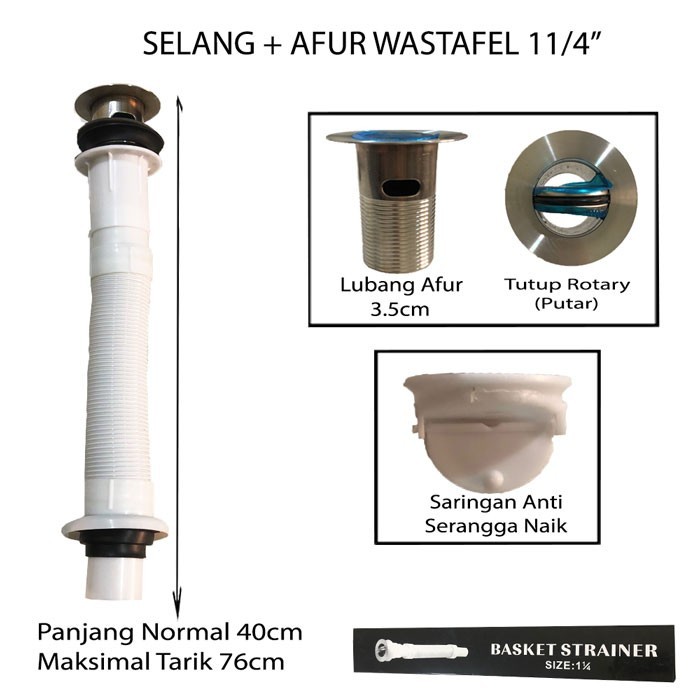 Jual AFUR FLEXIBLE SET MODEL SELANG WASTAFEL MERK SOLIGEN UKURAN 11/4 ...