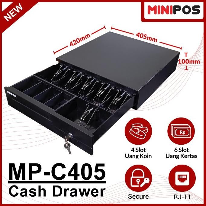 Jual TERMURAH - Cash Drawer Laci Kasir Besar 6 Slot Uang MINIPOS MP ...