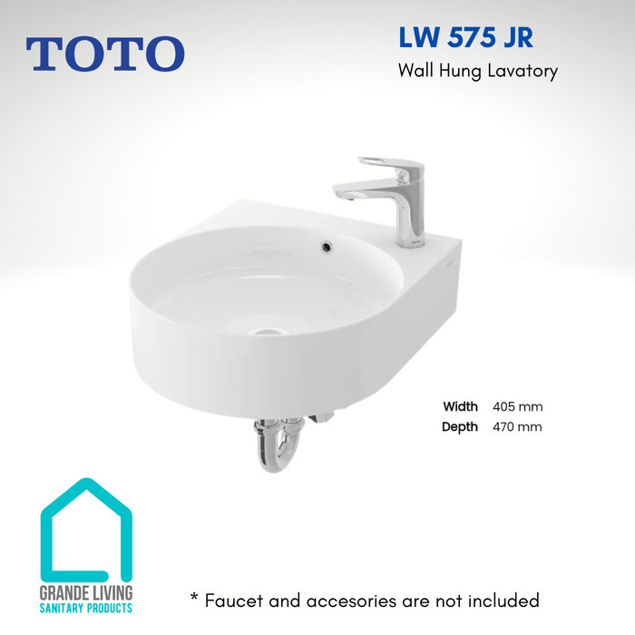 Jual TOTO WASTAFEL GANTUNG DINDING WALL HUNG LAVATORY LW575JR LW 575 JR | Shopee Indonesia