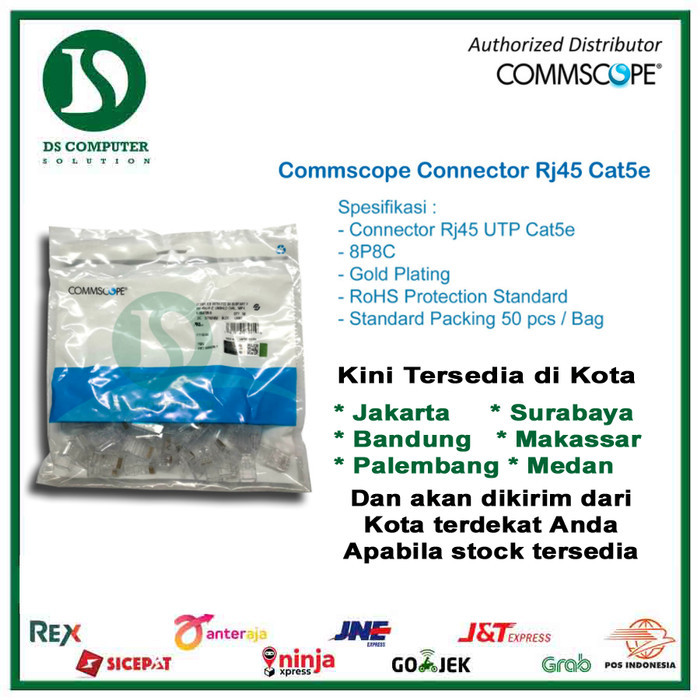 Jual Amp Commscope Connector Rj45 Utp Cat5E Original (50Pcs/Bag ...