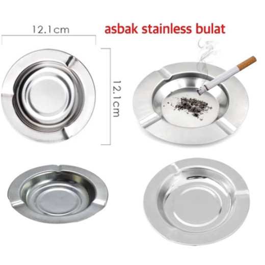 Jual ASBAK ROKOK BULAT/ASBAK STAINLESS/ASBAK SENG/PUNTUNG ROKOK ...