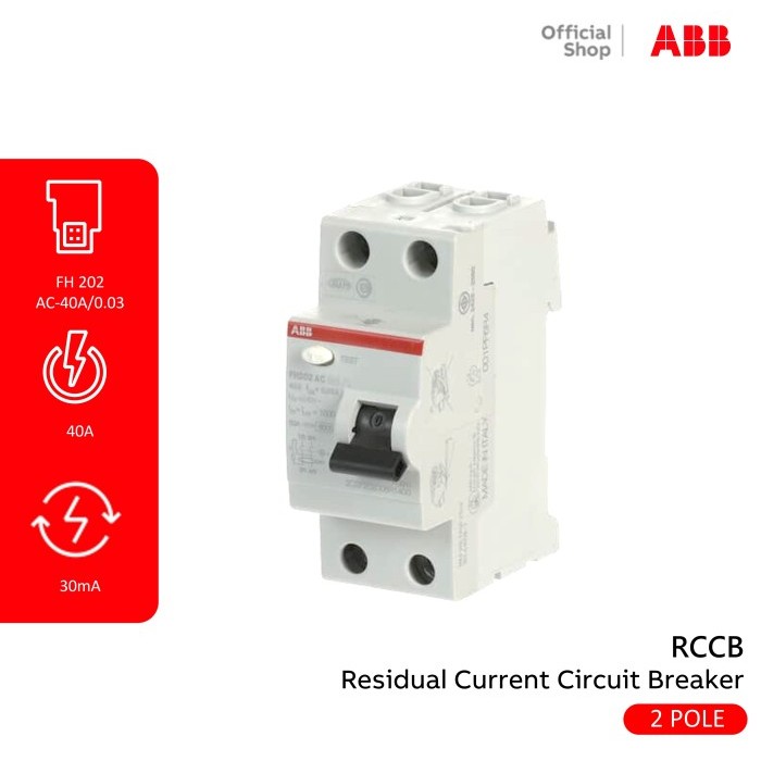 Jual Abb Elcb/Rccb 2P 40A 30Ma Fh202 Ac-40 0.03 Fh 202 2Csf202006R1400 | Shopee Indonesia