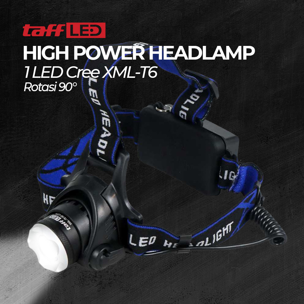 Jual TaffLED High Power Headlamp 1 LED Cree XML-T6 - HD-LD | Shopee Indonesia