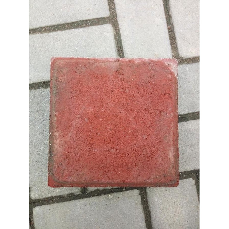 Jual PAVING BLOCK / CONBLOCK KOTAK UBIN 20 X 20 MERAH TEBAL 6cm MS54 ...