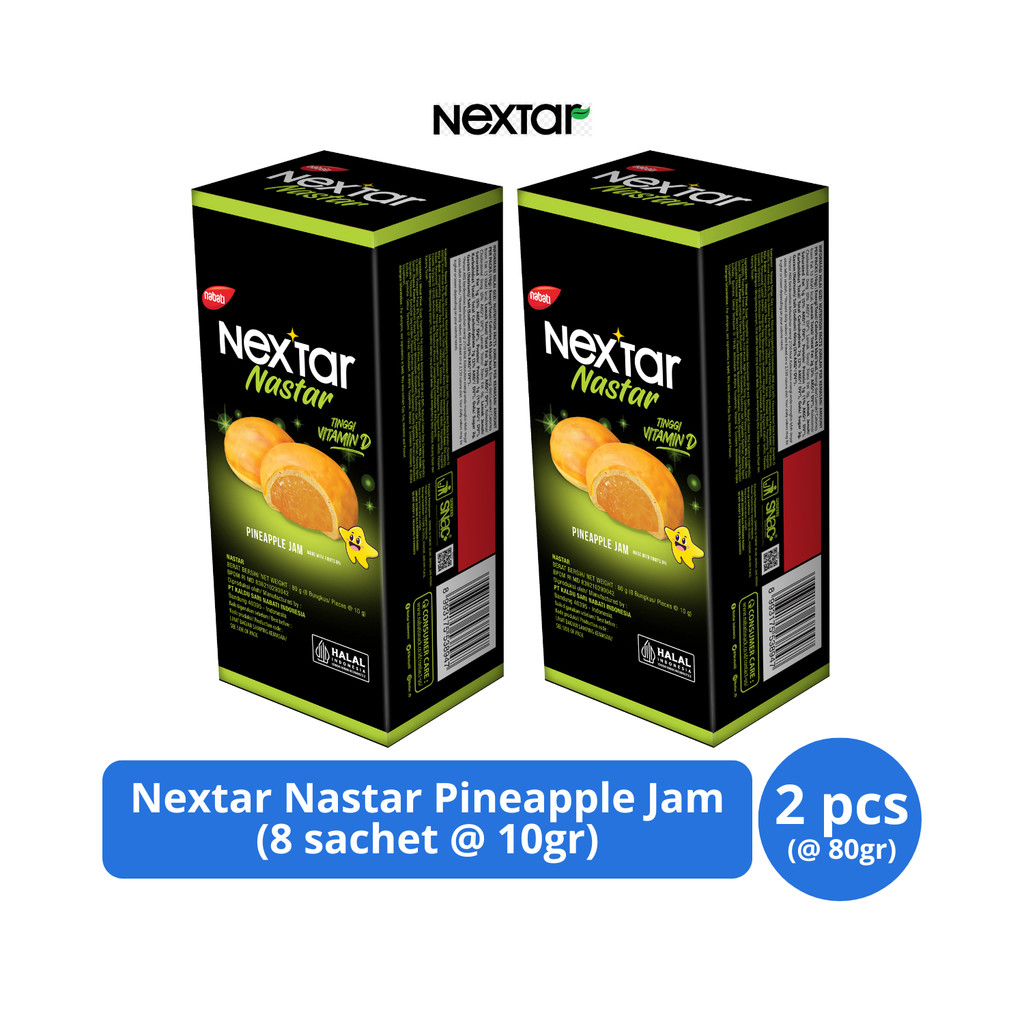 Jual Nextar Nastar Pineapple Jam 80gr (8s @ 10gr) x 2 pcs | Shopee ...