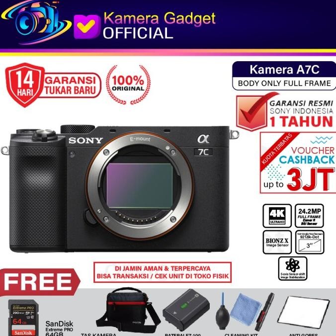 Jual SONY ALPHA A7C SONY A7C SONY A 7C SONY A7 C BODY ONLY ORIGINAL ...
