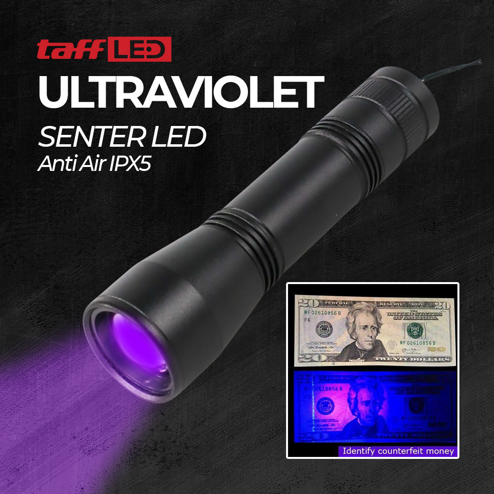 Jual Senter LED Ultraviolet UV Light Waterproof with Zoomable Head - CT1 - Hitam | Senter LED ...