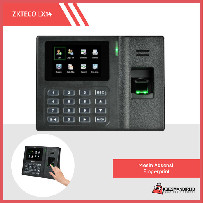 Jual Zkteco Mesin Absensi Sidik Jari Fingerprint Lx14 Usb Ssr Function | Shopee Indonesia