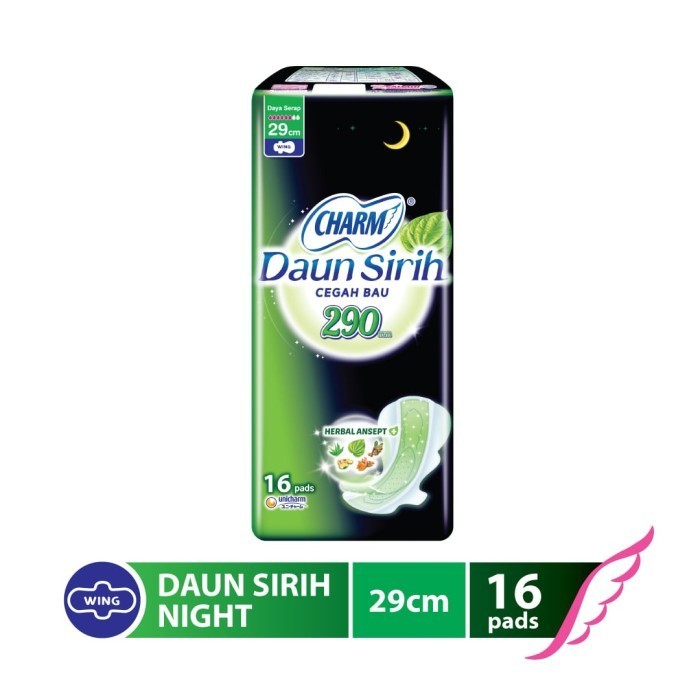 Jual Charm Pembalut Daun Sirih Night 29 cm Wing 16 pads - AMS | Shopee ...
