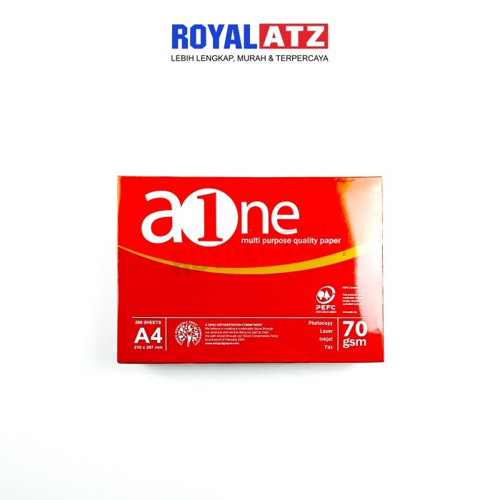 Jual Kertas Print / Kertas Fotocopy Hvs Ukuran A4 70 Gsm AONE /Rim 500 ...
