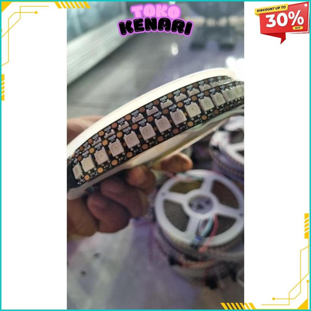 Jual Led Strip Ws2812B Rgb 5V 144 Led/Meter Cod | Shopee Indonesia