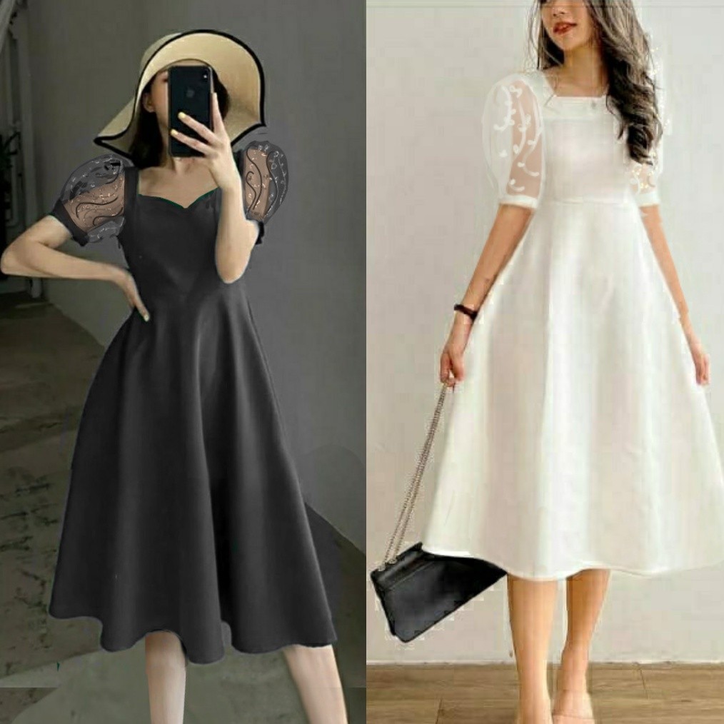 Jual Dres Wanita Gaung Mewah Dan Elegan Wedding Model Baru Dreas Cewek Seragam Bridesmaid ...