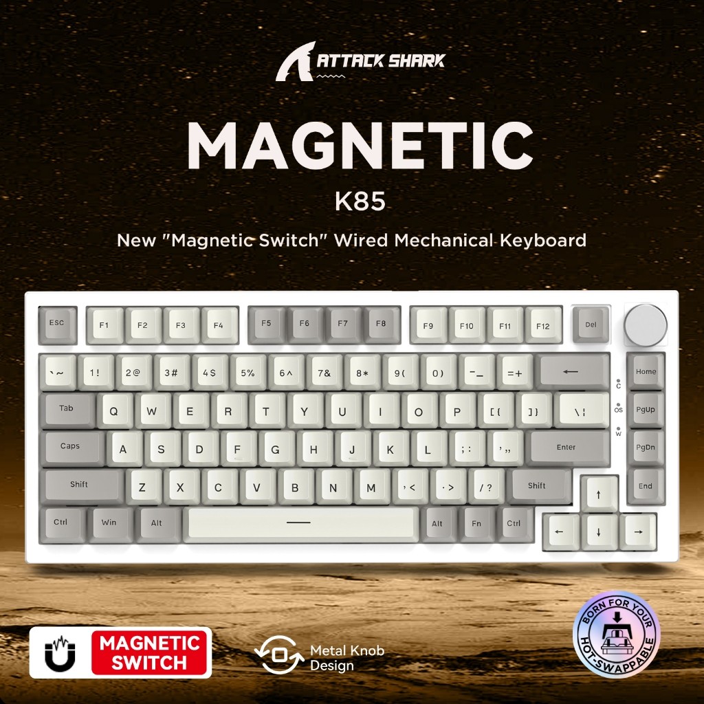 Jual Keyboard Inggris Attack Shark K85 baru/Keyboard Korea/Keyboard ...