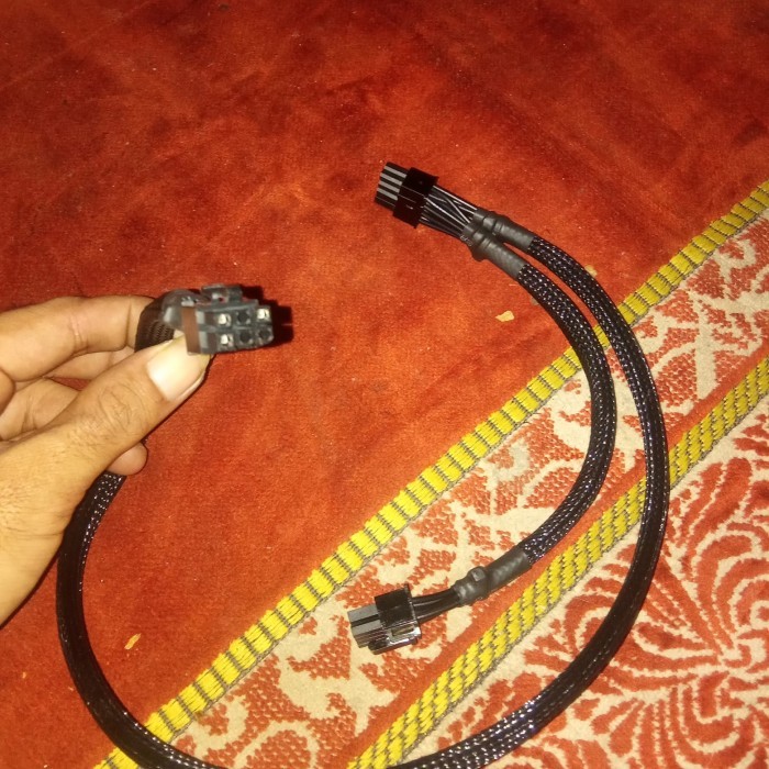 Jual kabel modular 6 pin peripheral to 6+2*2 pcie psu evga BARU ...