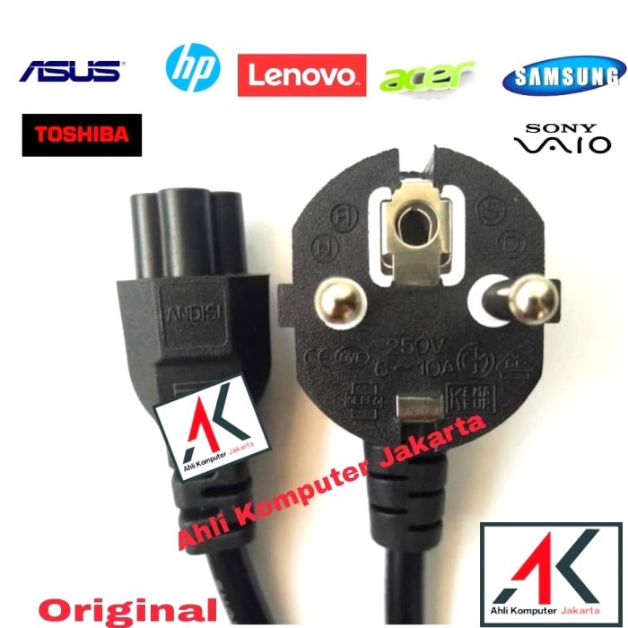 Jual kabel power 3 lobang laptop TEBAL TERBATAS | Shopee Indonesia