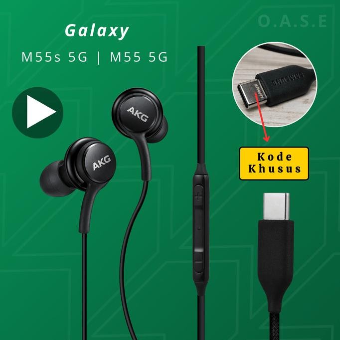 Jual HEADSET SAMSUNG GALAXY M55S 5G | M55 5G ORIGINAL EARPHONE AKG TYPE ...