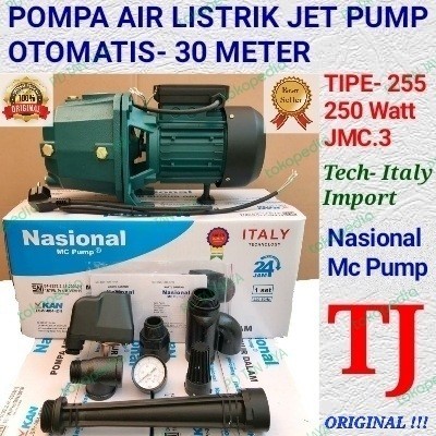 Jual POMPA AIR OTOMATIS JETPUMP SUMUR DALAM JET PUMP NASIONAL 255-30 ...