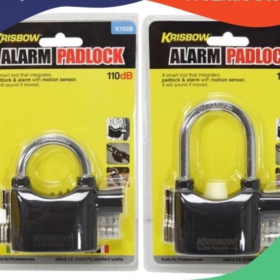 Jual Gembok Alarm Anti Maling Krisbow Padlo Sensor | Shopee Indonesia
