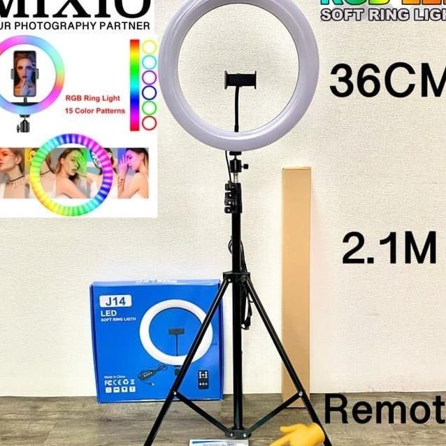 Jual Xio Ring Light Rgb Rainbow 36Cm Tri 2.1M Ringlight Rgb Tiktok ...