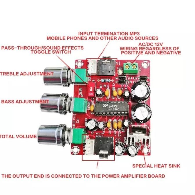 Jual NEW XR1075 BBE Tone Control Board Digital Audio processor Pre-amp ...