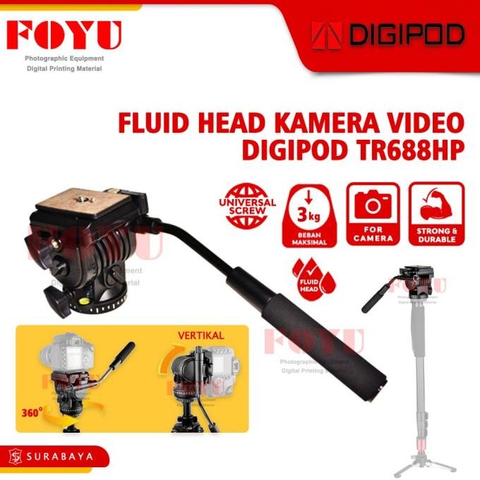 Jual Fluidhead Kamera Video Digipod TR688HP | Shopee Indonesia