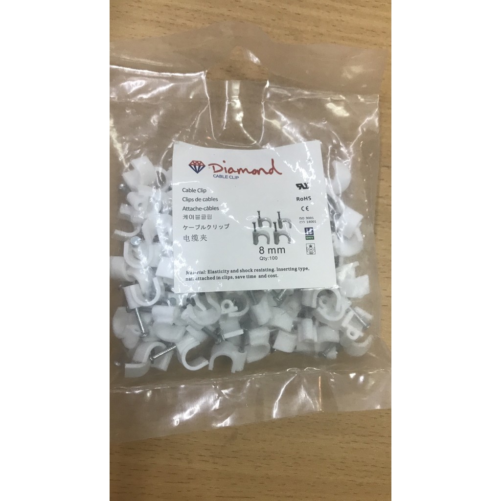 Jual Klem Kabel 8mm Putih / Kabel Klem / Paku Klem beton 8mm/ Cable ...