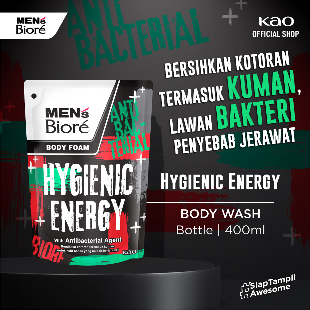 Jual Men's Biore Sabun Mandi Cair Untuk Pria Hygienic Energy Anti ...
