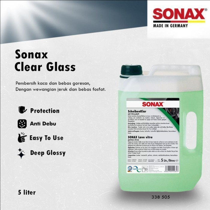 Jual Sonax Clear Glass Galon 5L - Pembersih Kaca Bebas Fosfat | Shopee ...
