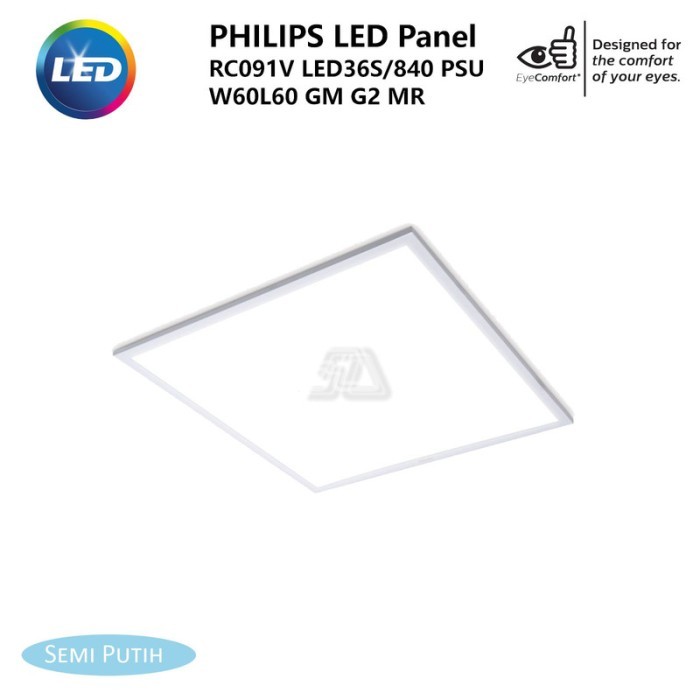 Jual PHILIPS LED Slim Panel RC091V LED36S 840 PSU W60L60 GM G2 MR ...