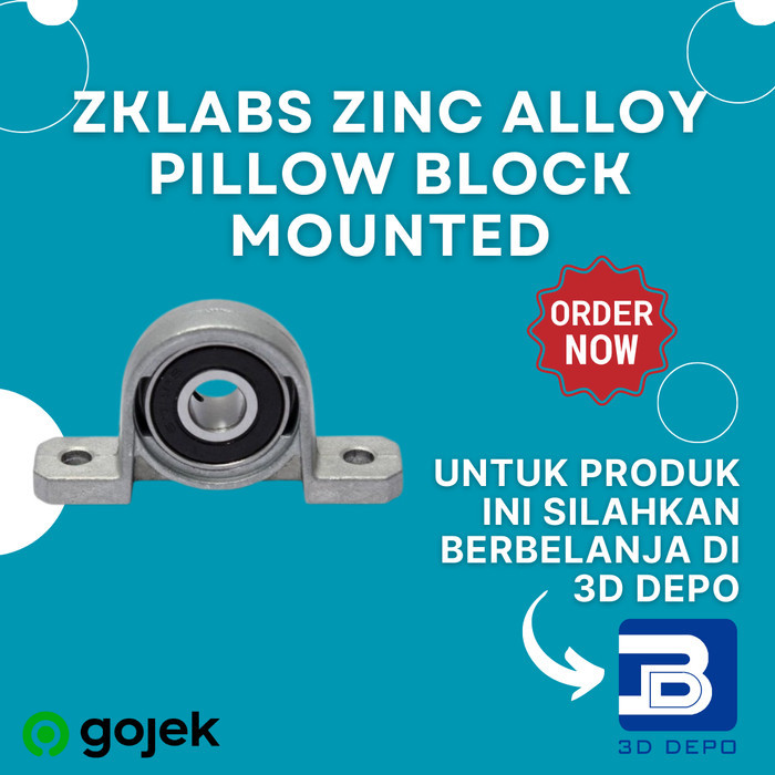 Jual ZKLabs Zinc Alloy Pillow Block Mounted Ball Bearing KP08 KP000 KP001 | Shopee Indonesia
