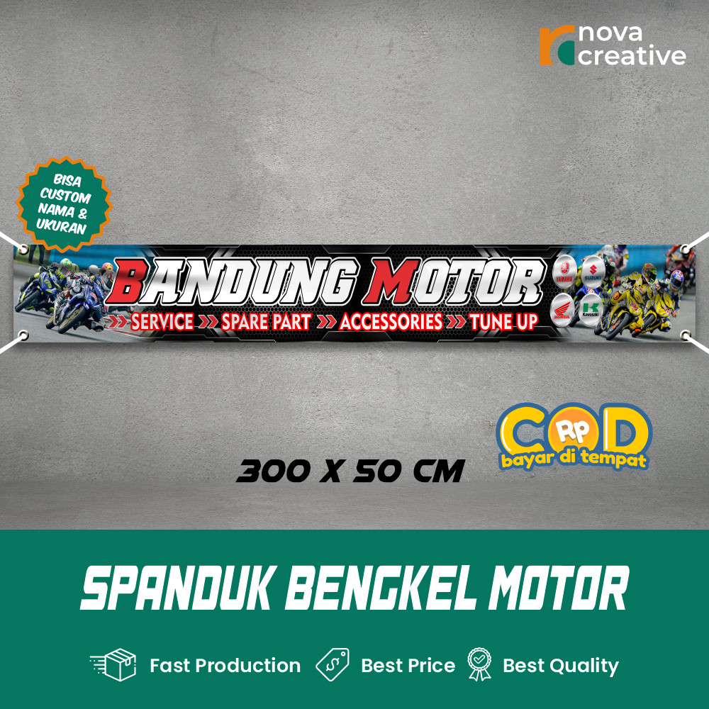 Jual Print Spanduk Bengkel Motor Panjang Banner Custom Gratis Desain ...