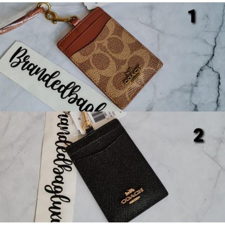 Jual coach lanyard emboss / logo metal / original / dompet id card ...