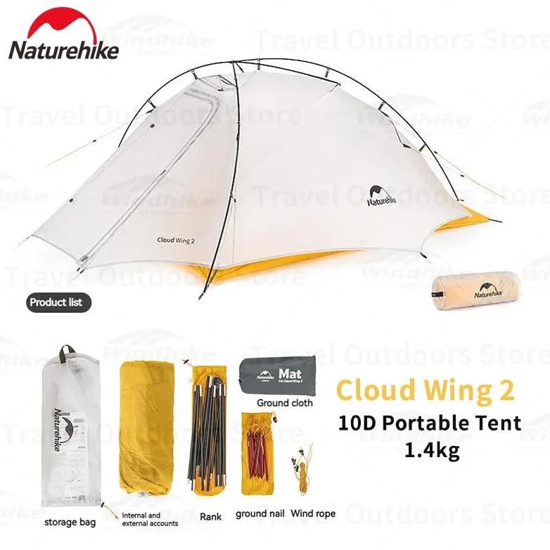 Jual naturehike wings 2 camping tent 10d silicone ultralight portable 1 ...