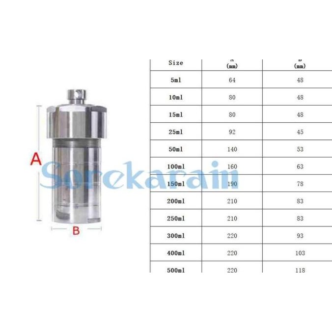Jual Rawlab 25Ml Ptfe Lined Hydrothermal Synthesis Autoclave Reactor ...