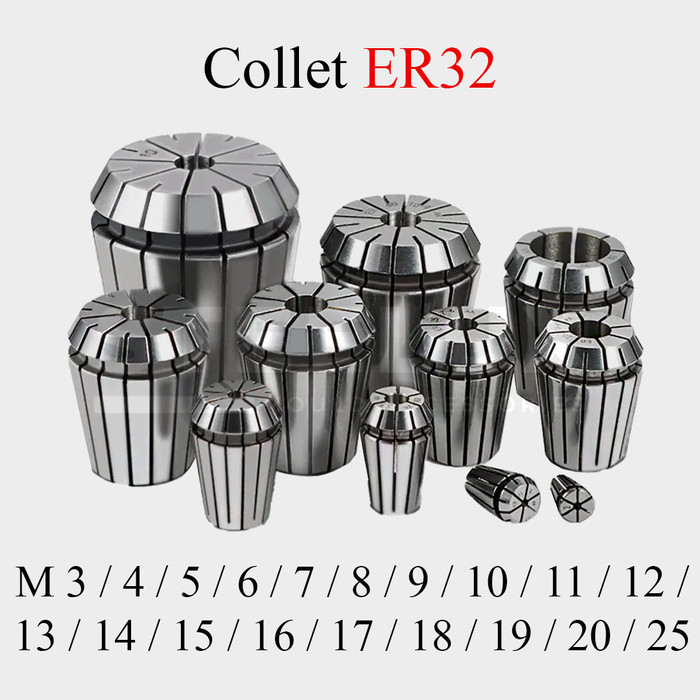 Jual Collet ER32 M3/4/5/6/7/8/9/10/11/12/13/14/15/16/17/18/19/20/25 mm ...