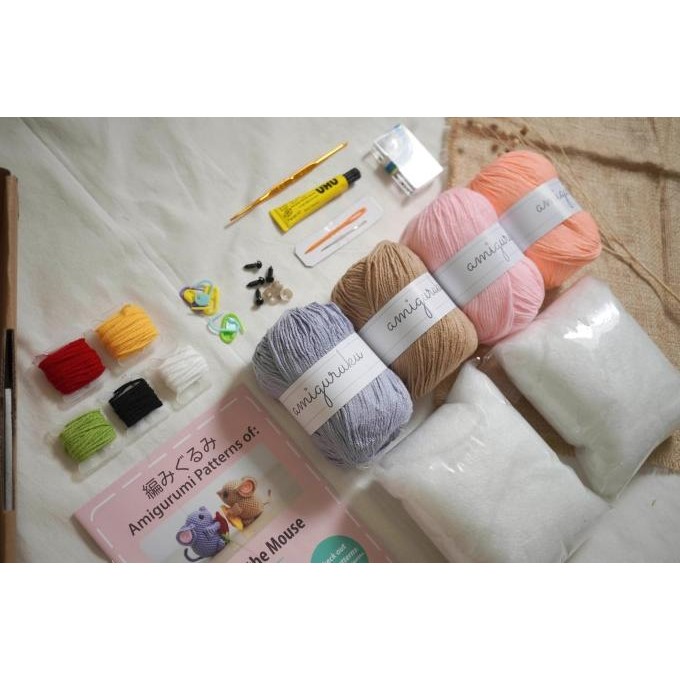 Jual DIY Kits Amigurumi Mochi the Mouse Crochet Doll Boneka Rajut ...