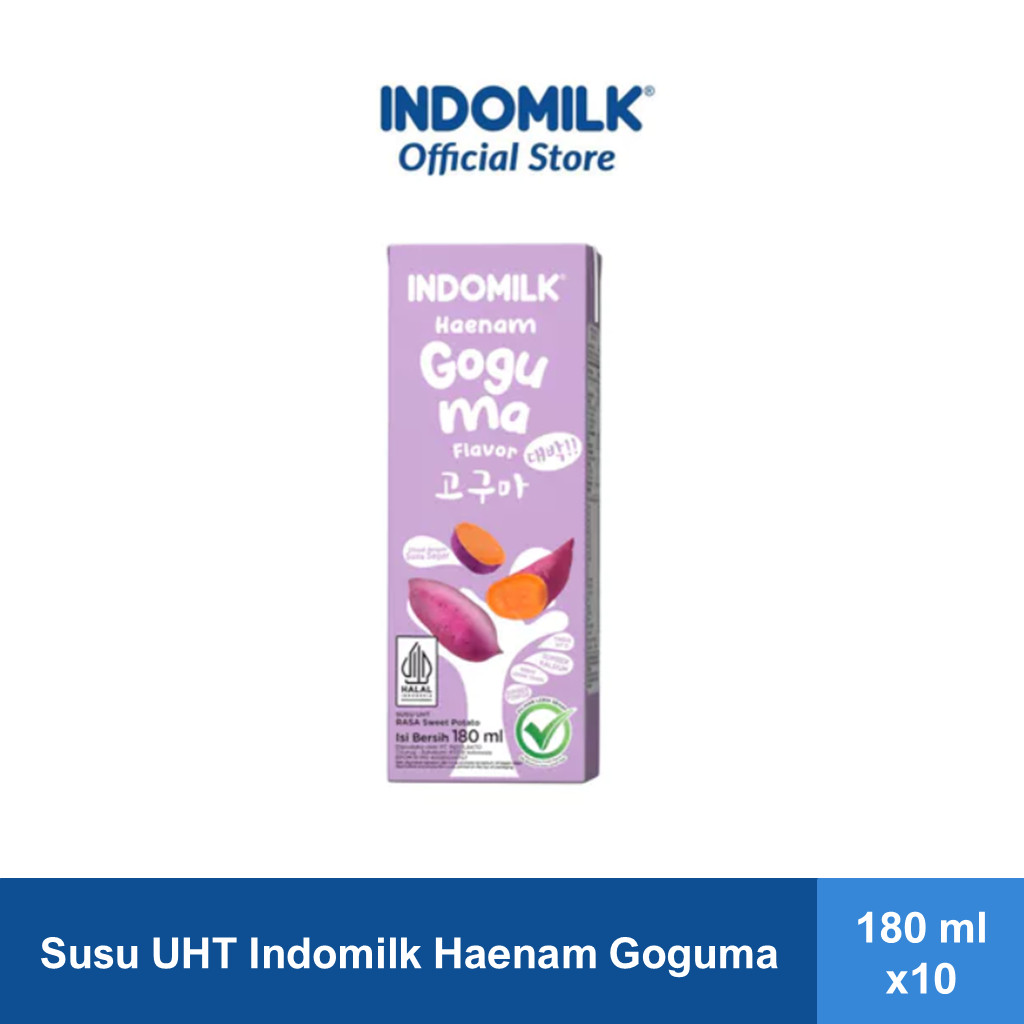 Jual Susu UHT Indomilk Haenam Goguma 180ml x10 | Shopee Indonesia