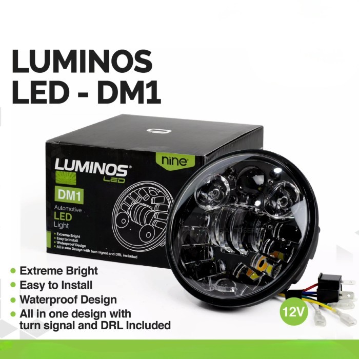 Jual LUMINOS DAYMAKER LED 5.75 INCH 9 MATA LENSA HIGH LOW SUPER TERANG ...