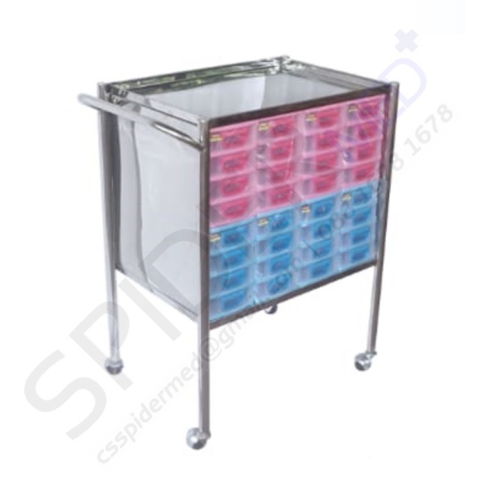 Jual Trolley Obat Stainless Trolly Obat SS Troli Obat Troly Obat Susun ...