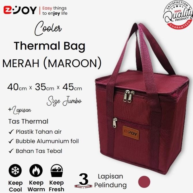 Jual TAS BEKAL THERMAL FOIL+MIKA WARNA MERAH SIZE-JUMBO 40CM X 35M X ...