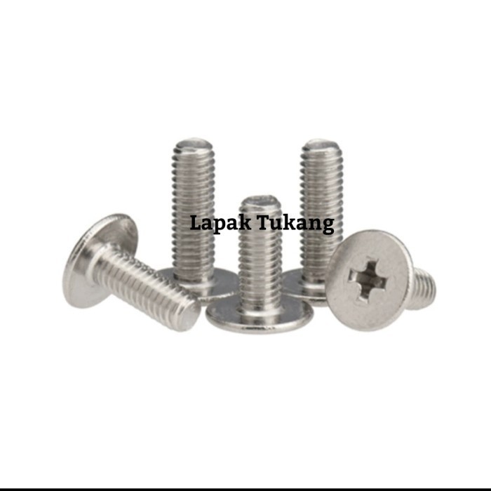 Jual Baut M4x6 D8 Stainless CM Baut M4x6x8 Kepala Tipis Thin Flat 304 M4 | Shopee Indonesia