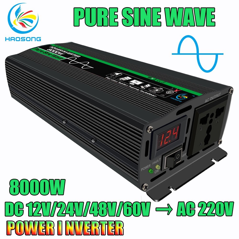 Jual Inverter Tenaga Surya Gelombang Sinus Murni 8000W Kendaraan Listrik DC 12V/24V/48V/60V Ke ...