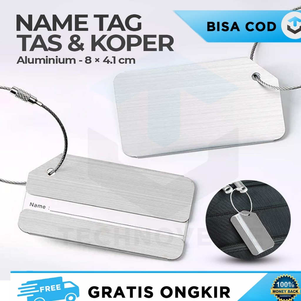 Jual GANTUNGAN NAME TAG CARD BAG TAS KOPER UMROH ALUMUNIUM KUAT ANTI ...